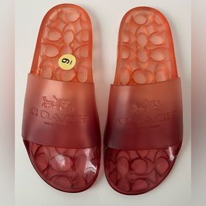 Coach | Shoes | Coach Ulyssa Waterresistant Ombre Jelly Pool Slides 9 ...